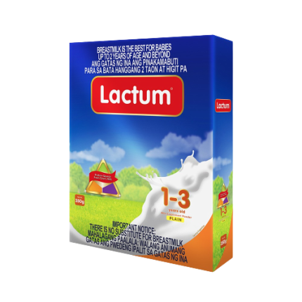 LACTUM 1-3 years old Milk Plain 350g price in the Philippines | MedsGo ...